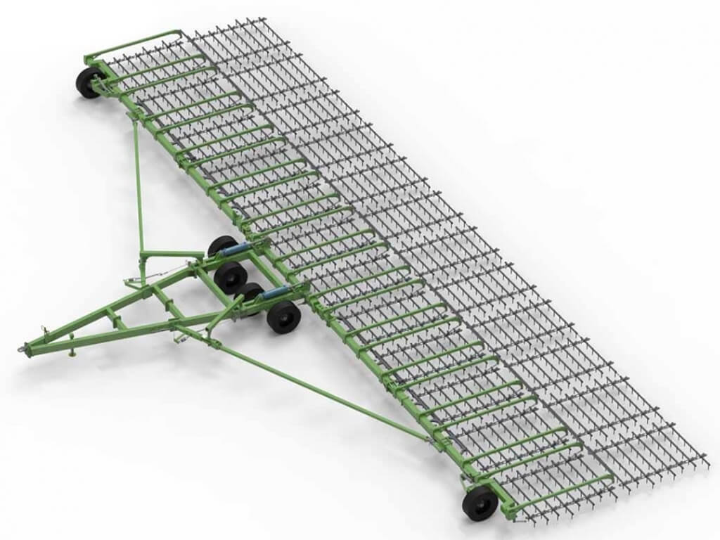 Grapă cu colți reglabili, AVERS-Agro FLEX GREEN WAY | E-Agricultura